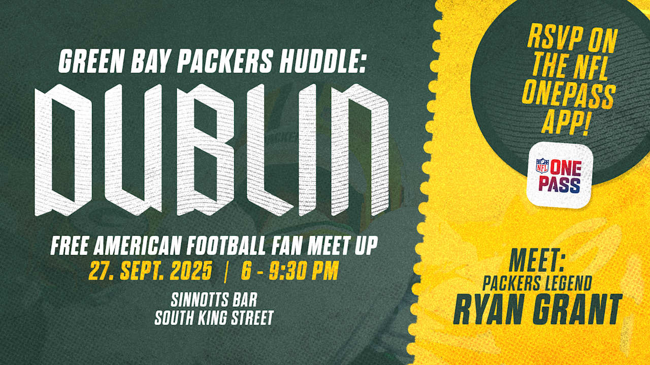 Green Bay Packers invite fans to RSVP for “Huddle” fan event in Dublin