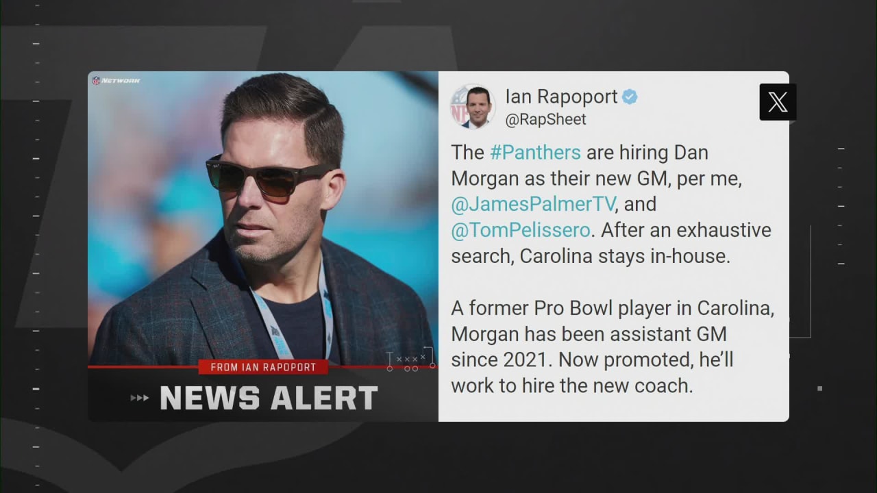 Rapoport: Ex-Panthers LB Dan Morgan to become Carolina's new GM 'NFL ...