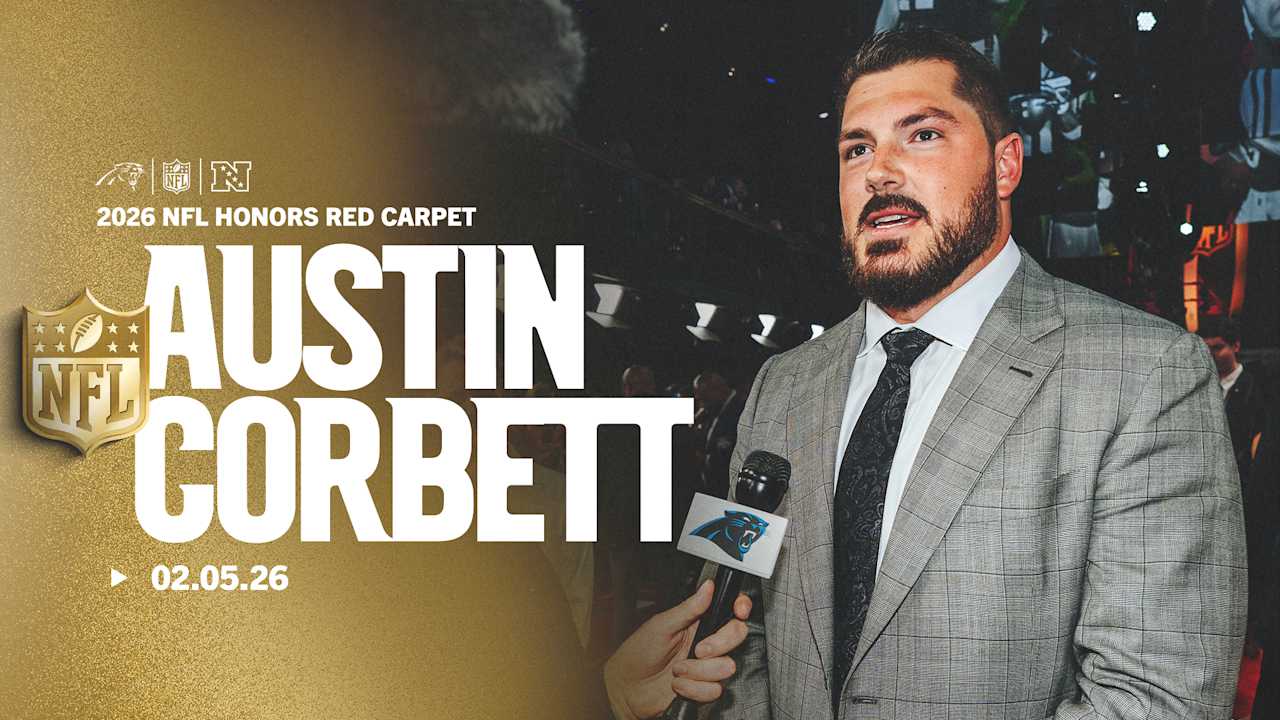 Austin Corbett Red Carpet interview at 2026 NFL Honors ceremony