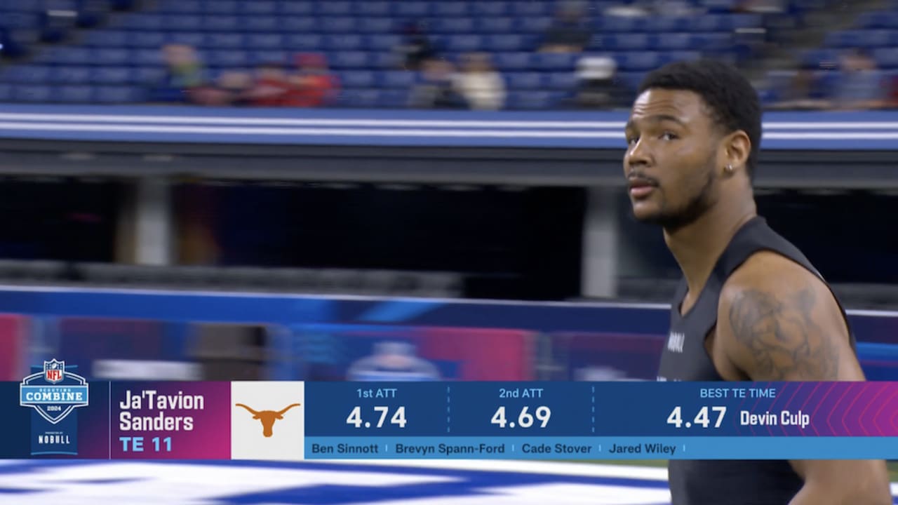 Ja'Tavion Sanders runs official 4.69-second 40-yard dash at 2024 combine