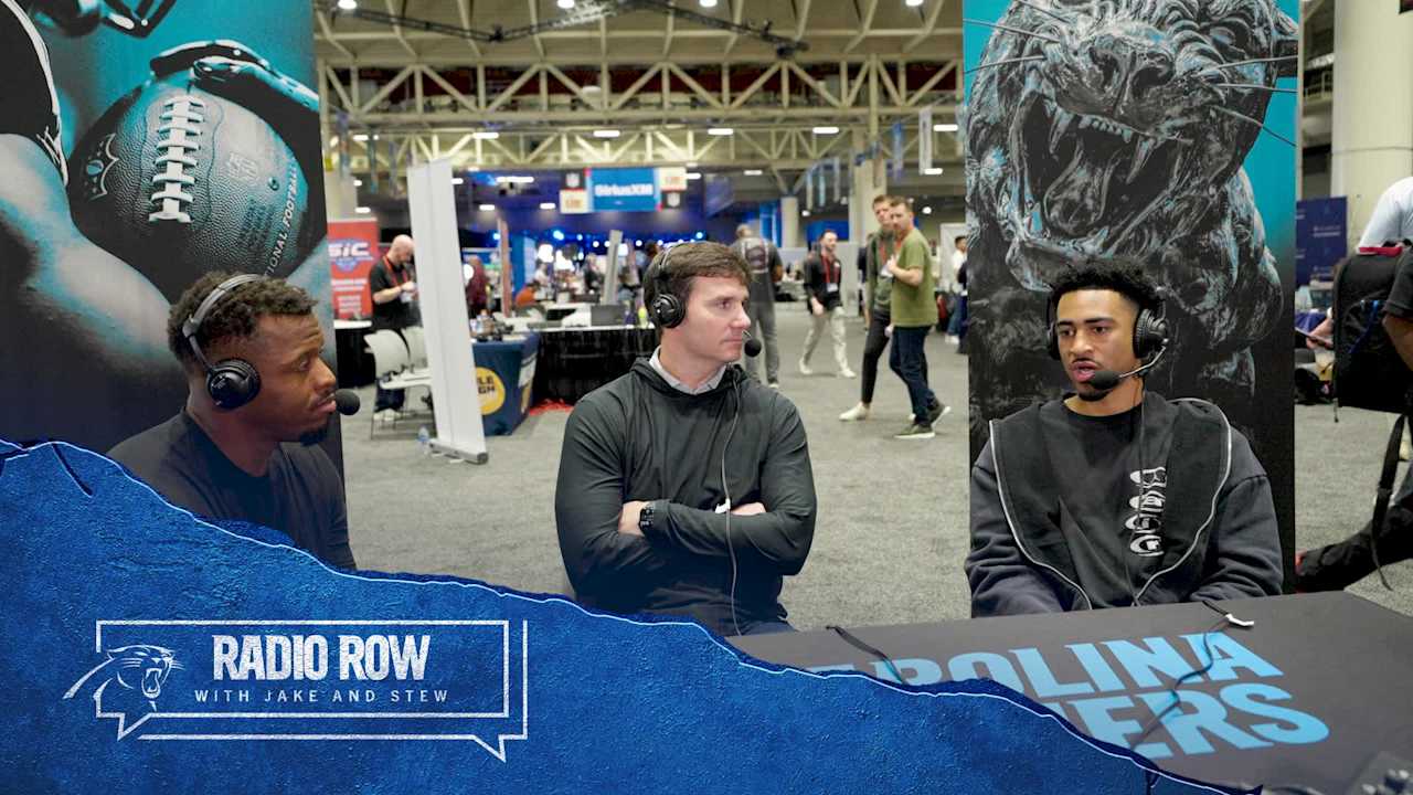Jake Delhomme and Jonathan Stewart Super Bowl LIX broadcast from Radio Row