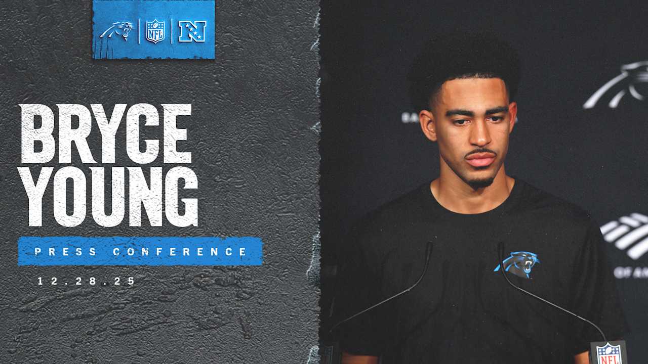 Bryce Young speaks to the media after Week 17 matchup with the Seattle ...