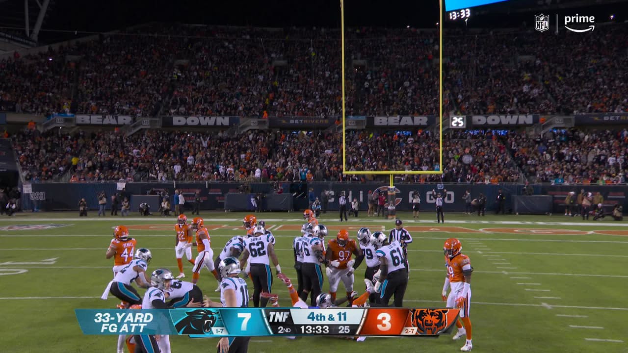 Must-See: Eddy Pineiro's 33-yard FG puts Panthers up 10-3