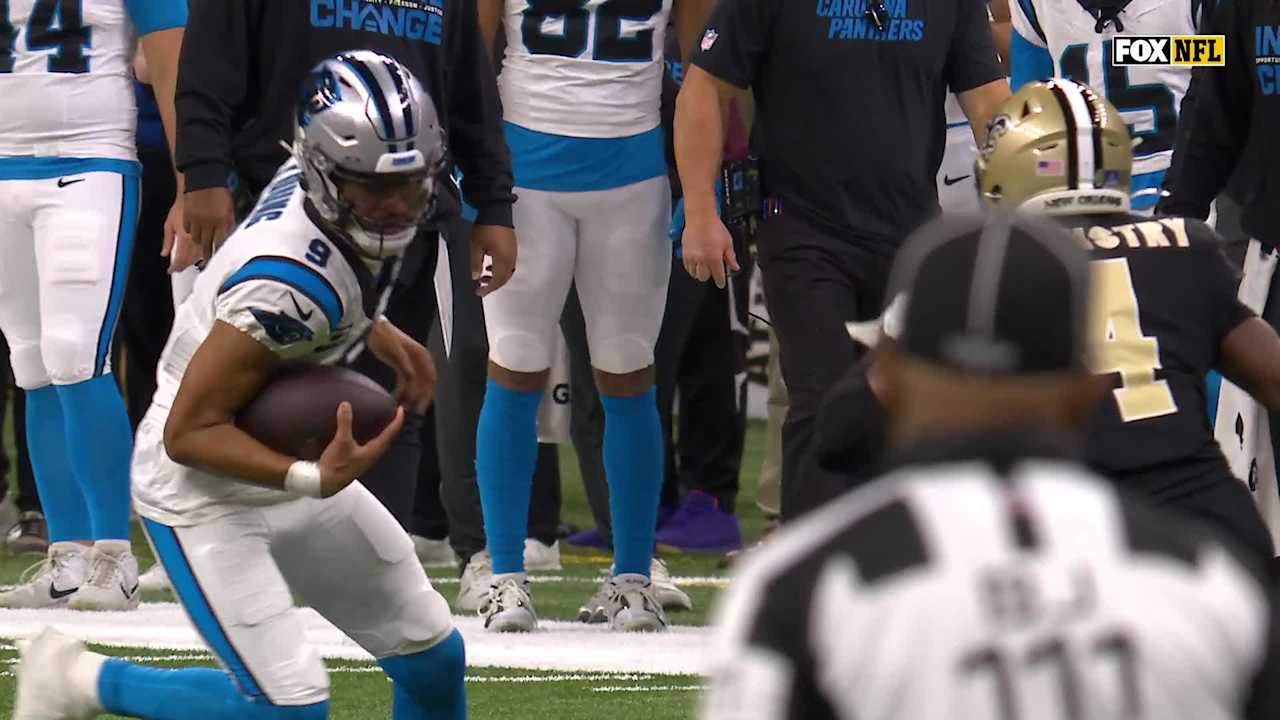HIGHLIGHT: Bryce Young makes multiple Saints defenders miss on 15-yard run