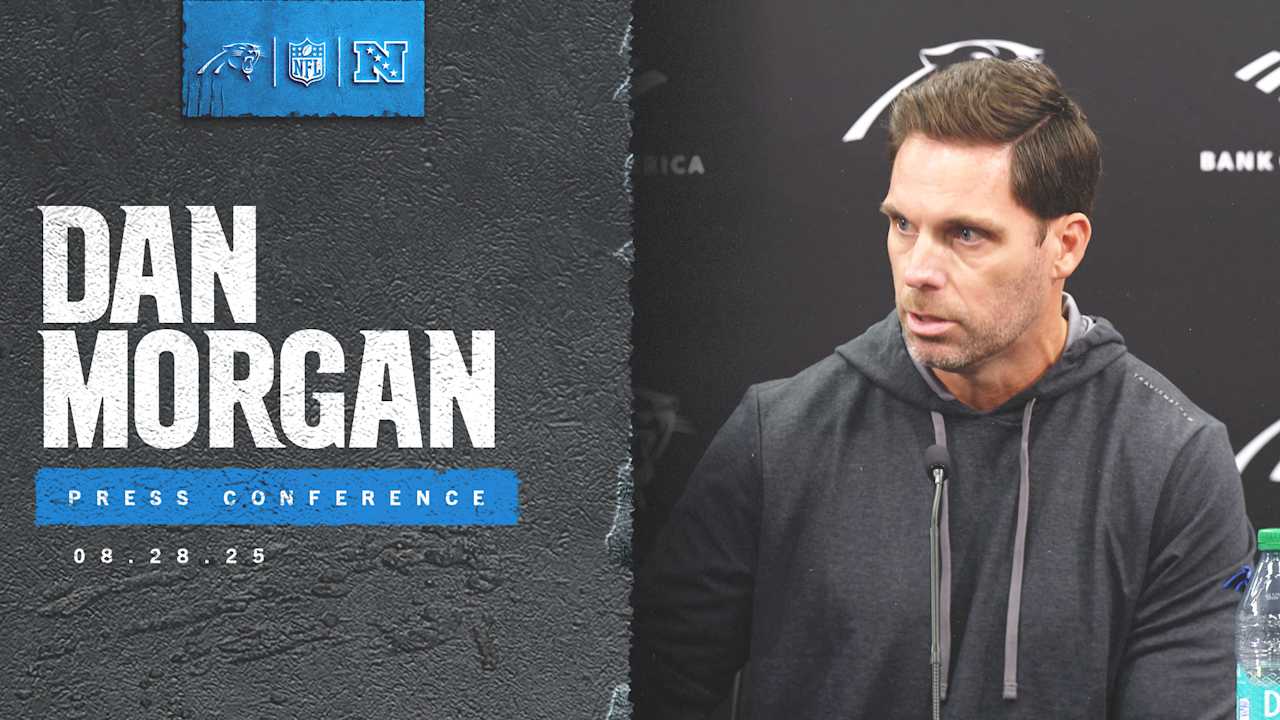 Dan Morgan addresses the media following Panthers roster updates
