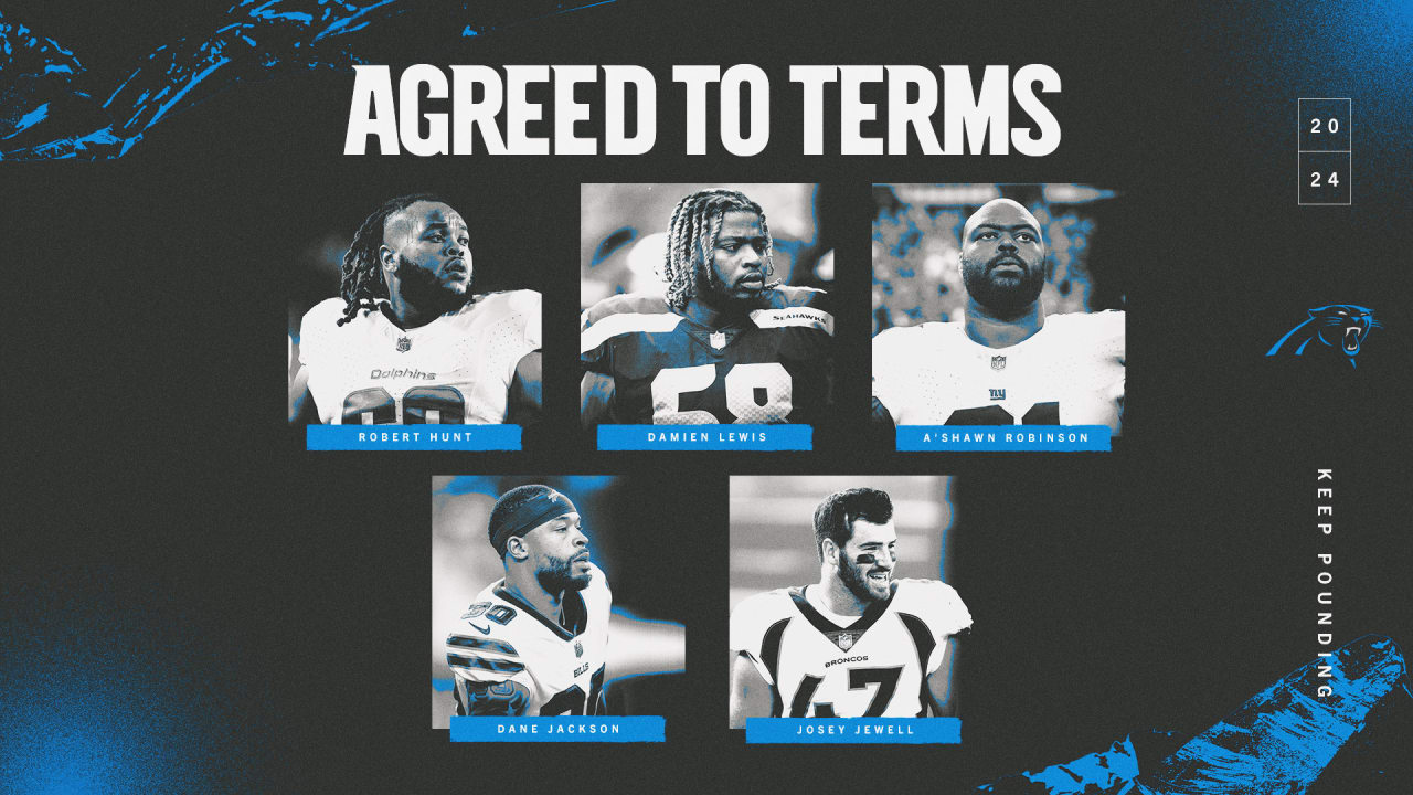 Panthers officially agree to terms with five free agents