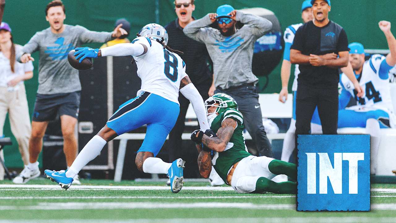 Jaycee Horn one-handed interception