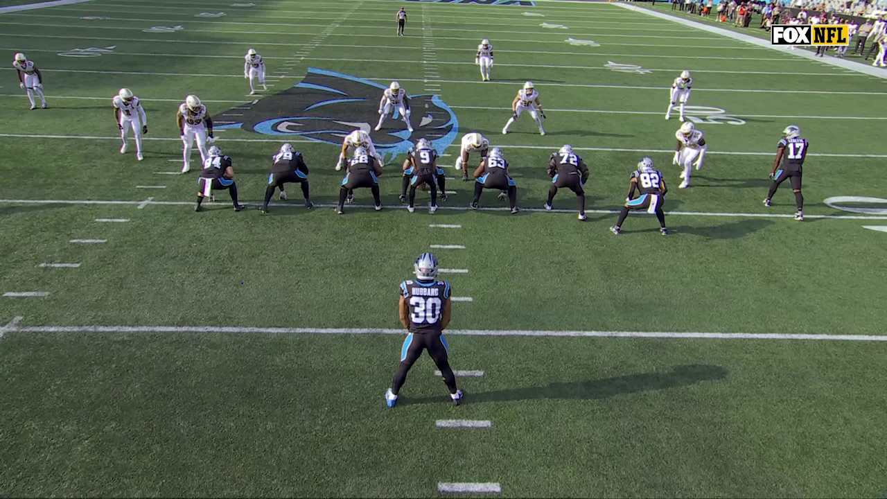 Young's play-action pass finds McMillan for 26 yards against the New ...