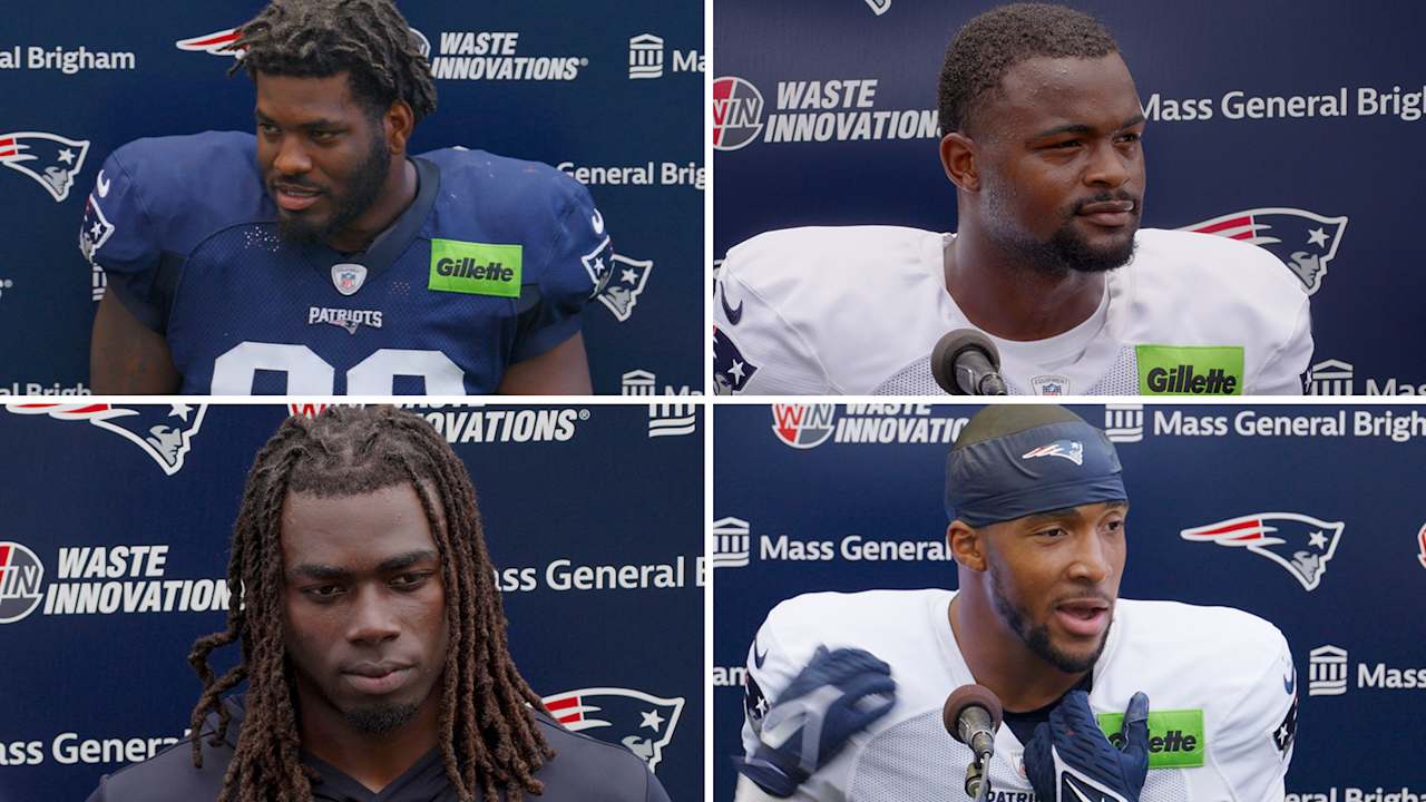 Joshua Farmer, Kayshon Boutte, Rhamondre Stevenson, Antonio Gibson and ...