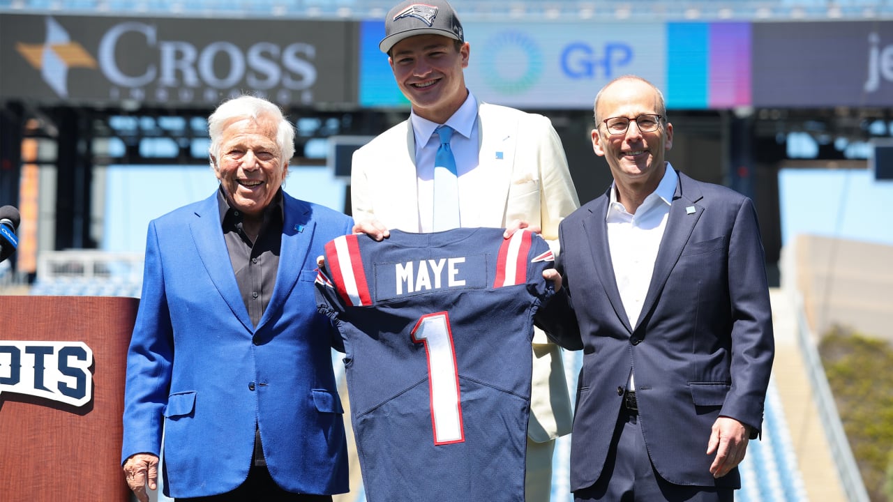 Photos: Drake Maye makes first visit to Foxboro