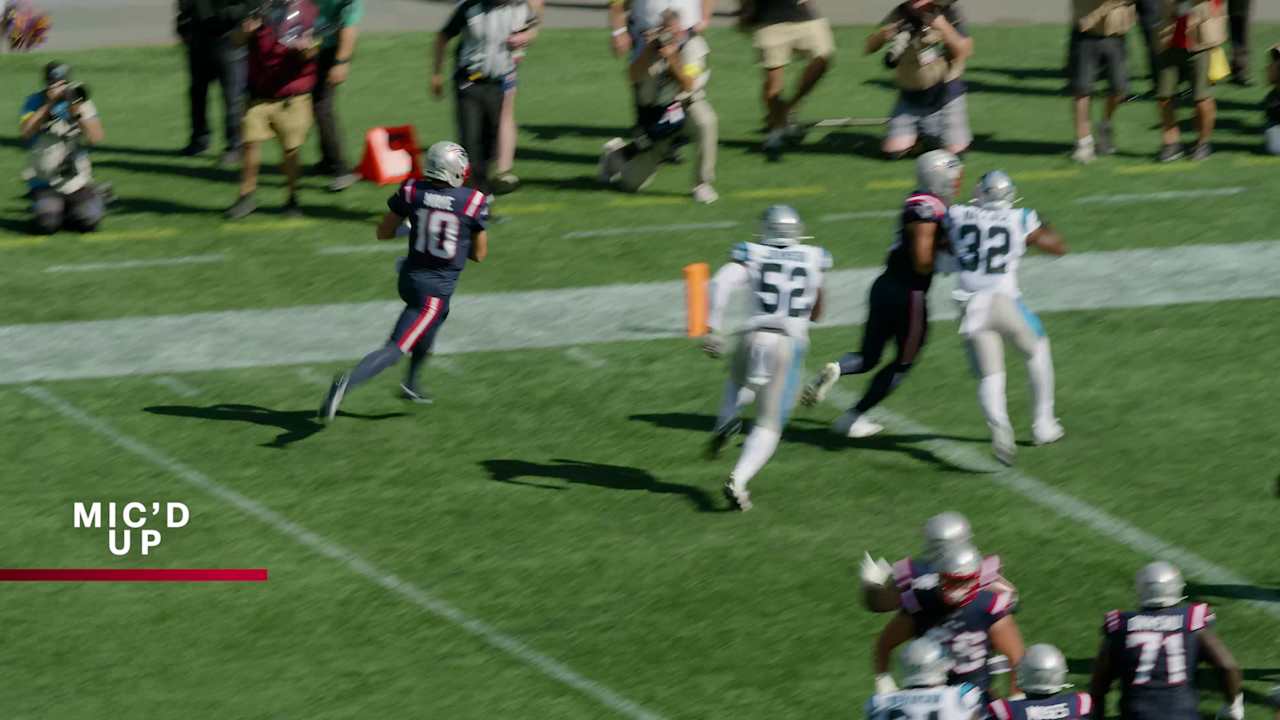 Drake Maye is Mic'd Up During His Touchdown Run | NFL Week 4 vs Panthers