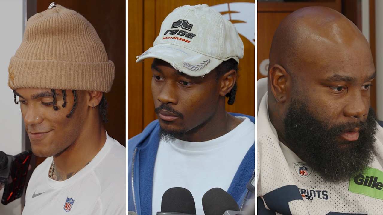 Christian Gonzalez, Stefon Diggs and Morgan Moses | Player Media ...