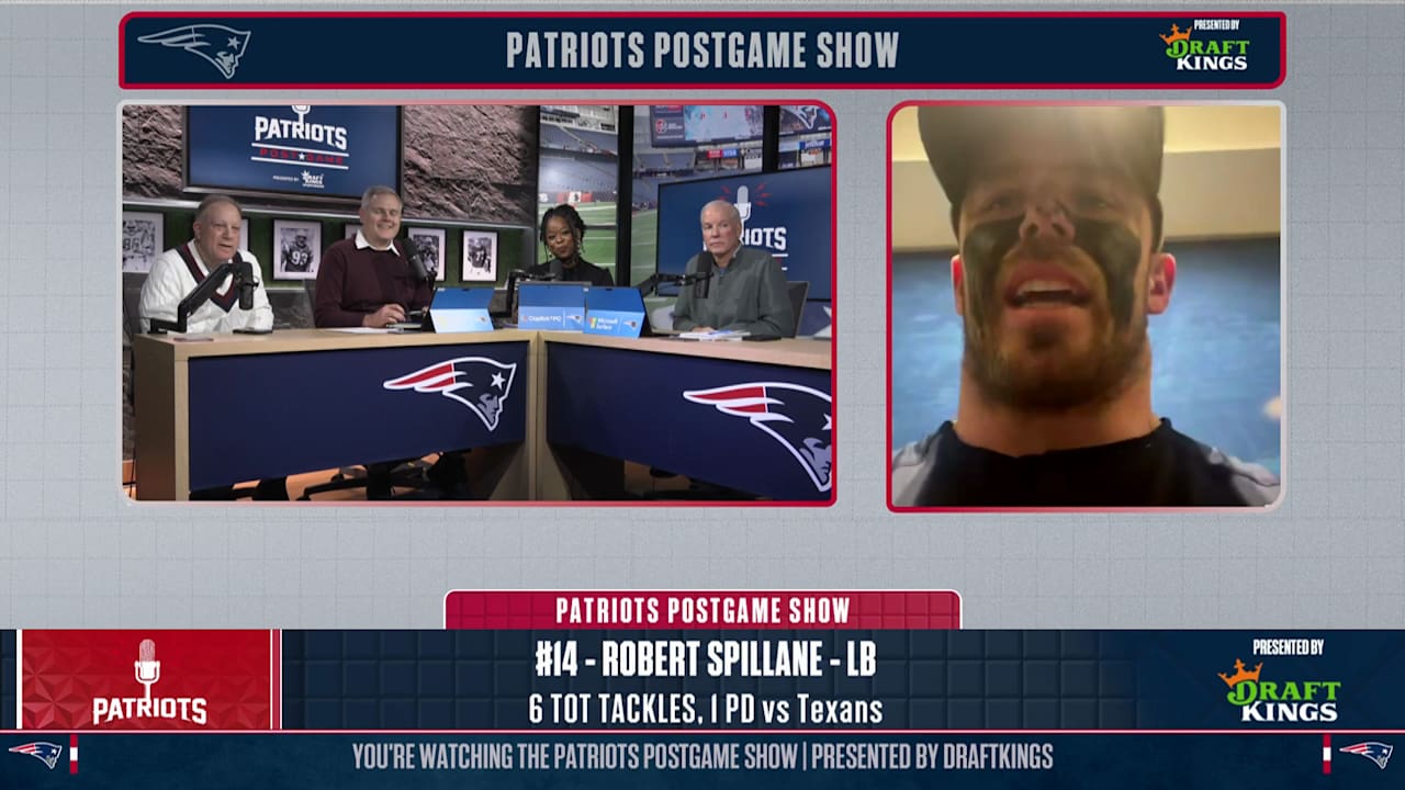 Robert Spillane Discusses Win Over the Texans on Patriots Postgame Show ...