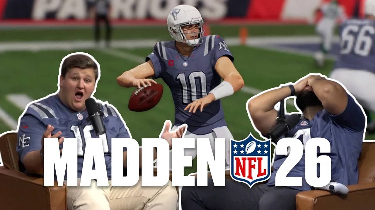 Drake Maye & TreVeyon Henderson BATTLE vs. Jets in Rivalries Uniforms ...