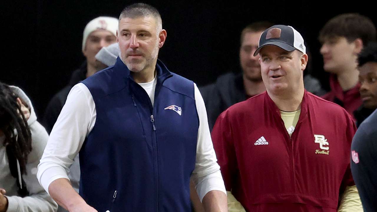 Patriots Top Brass Attend Boston College's Pro Day in Chestnut Hill
