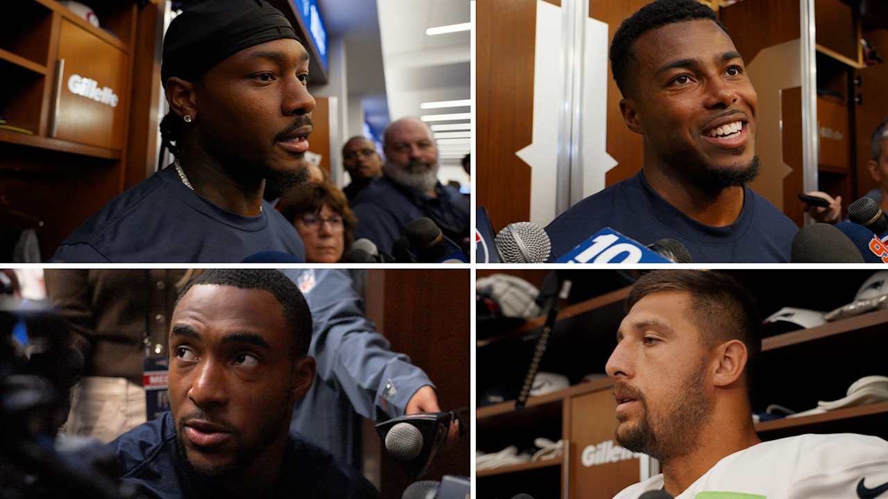 Stefon Diggs, TreVeyon Henderson, Marcus Jones and Austin Hooper ...