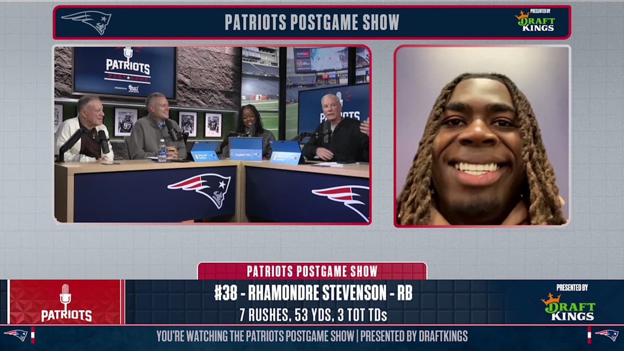 Rhamondre Stevenson Joins Patriots Postgame Show to Discuss Win and 3 ...