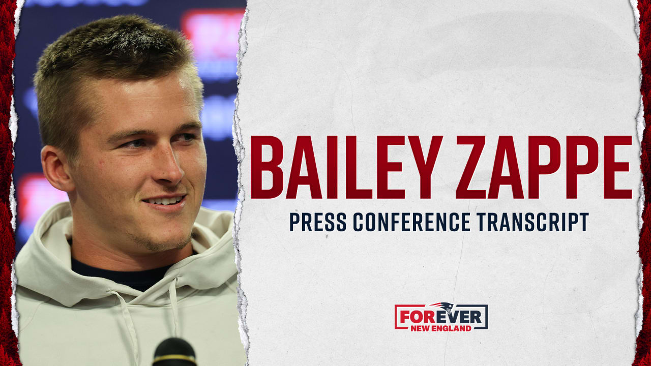 Transcript: Bailey Zappe Press Conference 12/13