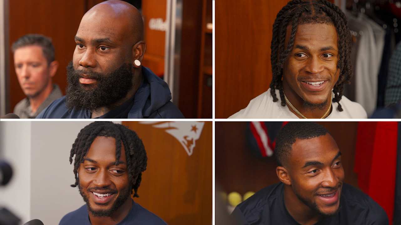 Morgan Moses, DeMario Douglas, Antonio Gibson, and TreVeyon Henderson ...