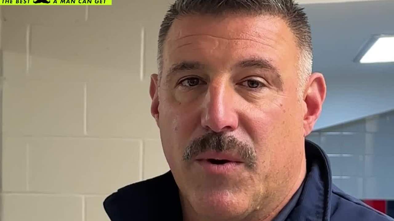 Head Coach Mike Vrabel Shaves His Mustache to Close Out Movember