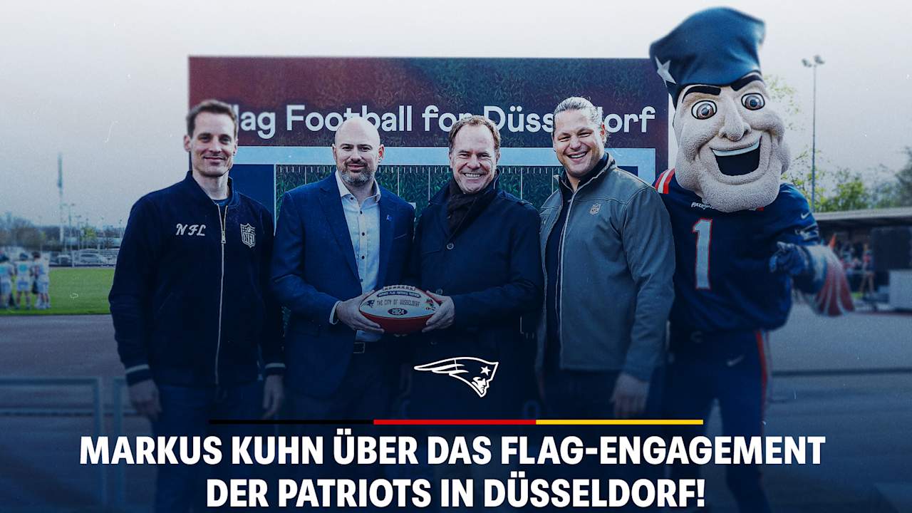 Markus Kuhn über das Flag Football Feld in Düsseldorf