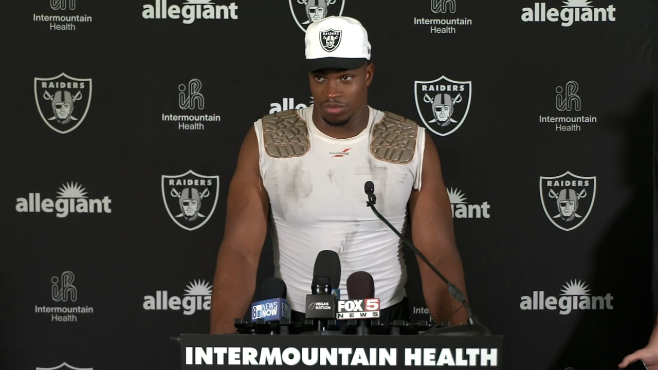 Tyree Wilson on Maxx Crosby, the offense and more | 2024 Training Camp | Press Conference