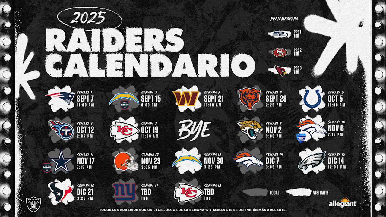 Calendario 2025 de la NFL es revelado