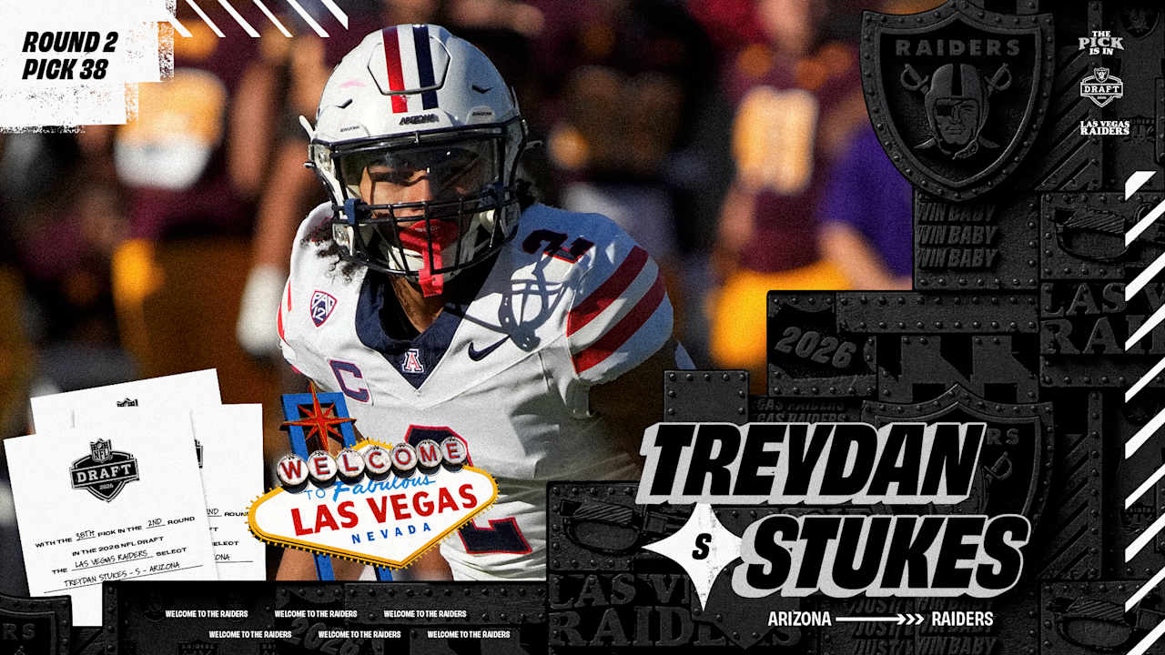 Los Raiders eligen a Treydan Stukes con la selección 38 del Draft 2026 ...