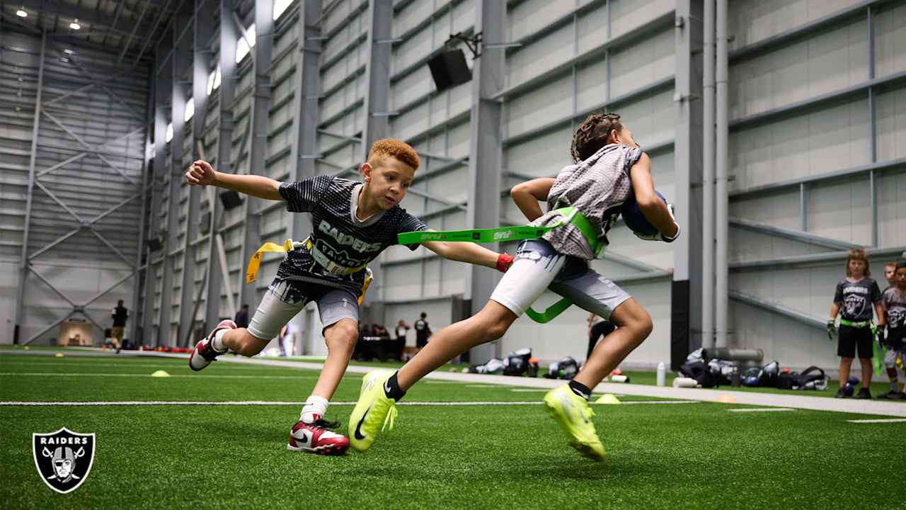 Photos: Local flag football teams practice at Raiders HQ