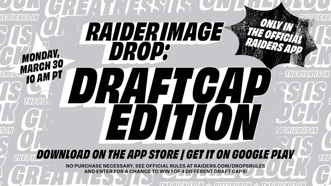 Don't miss the upcoming Raider Image Drop in the Raiders App!