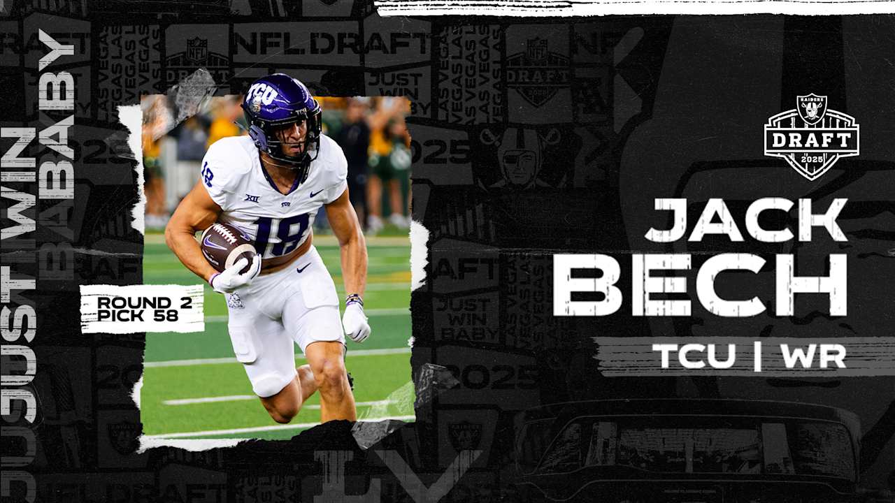 Raiders select WR Jack Bech with the No. 58 overall pick in the 2025 ...