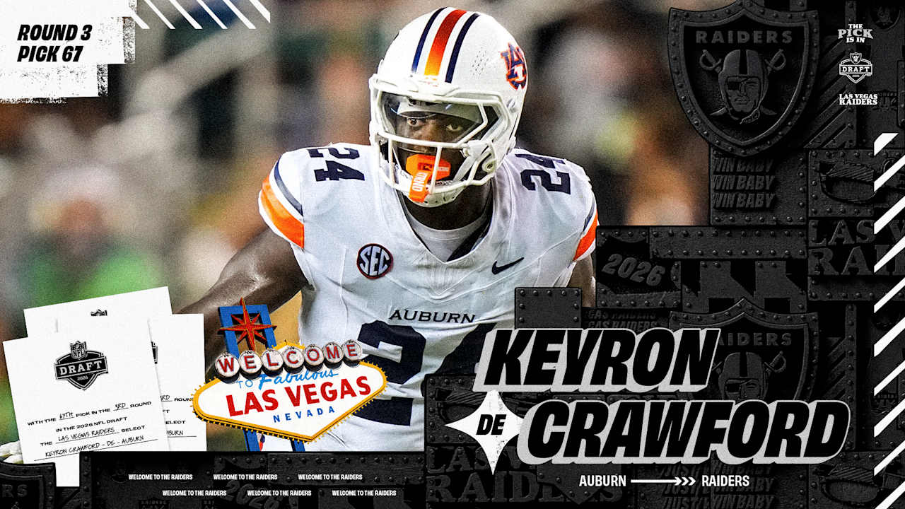 Raiders select DE Keyron Crawford at No. 67 in the 2026 NFL Draft - BVM ...