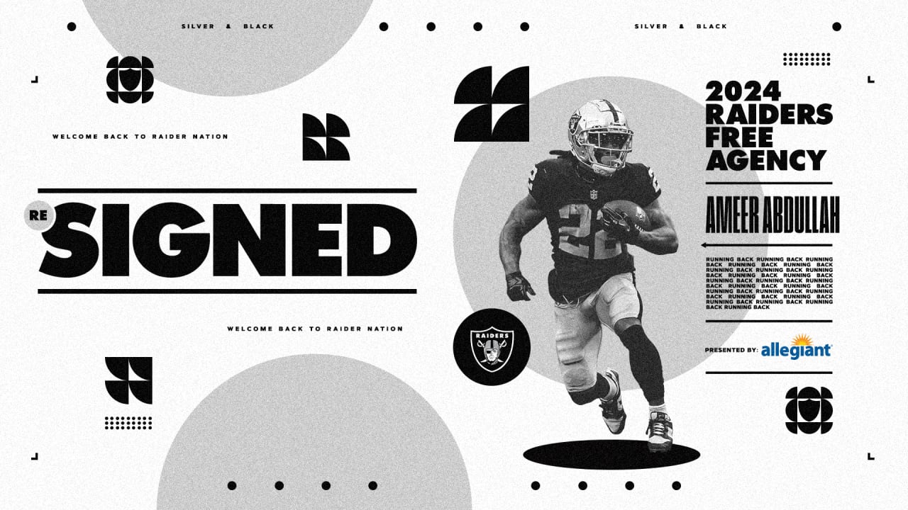 RB Ameer Abdullah re-signs with the Las Vegas Raiders