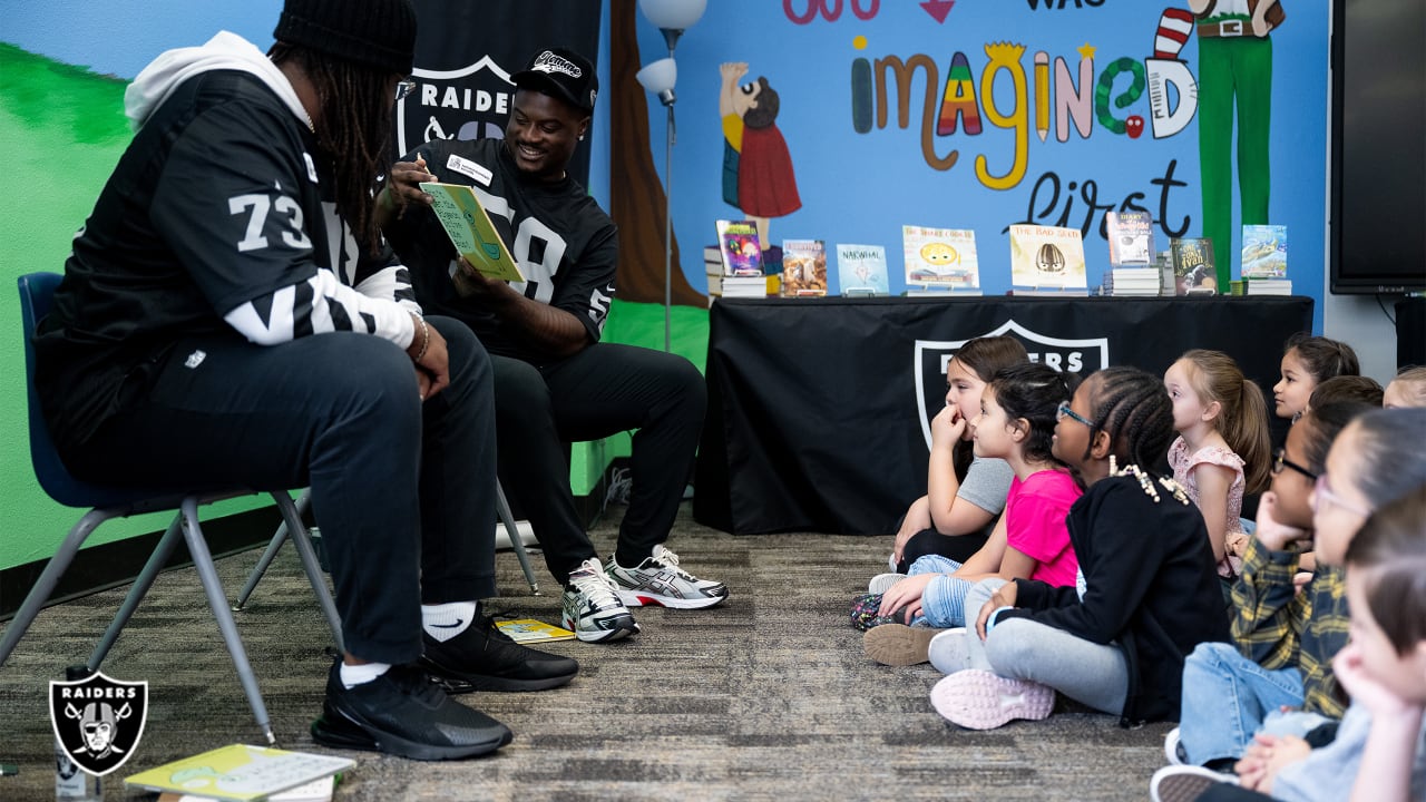 Las Vegas Raiders participate in Nevada Reading Week