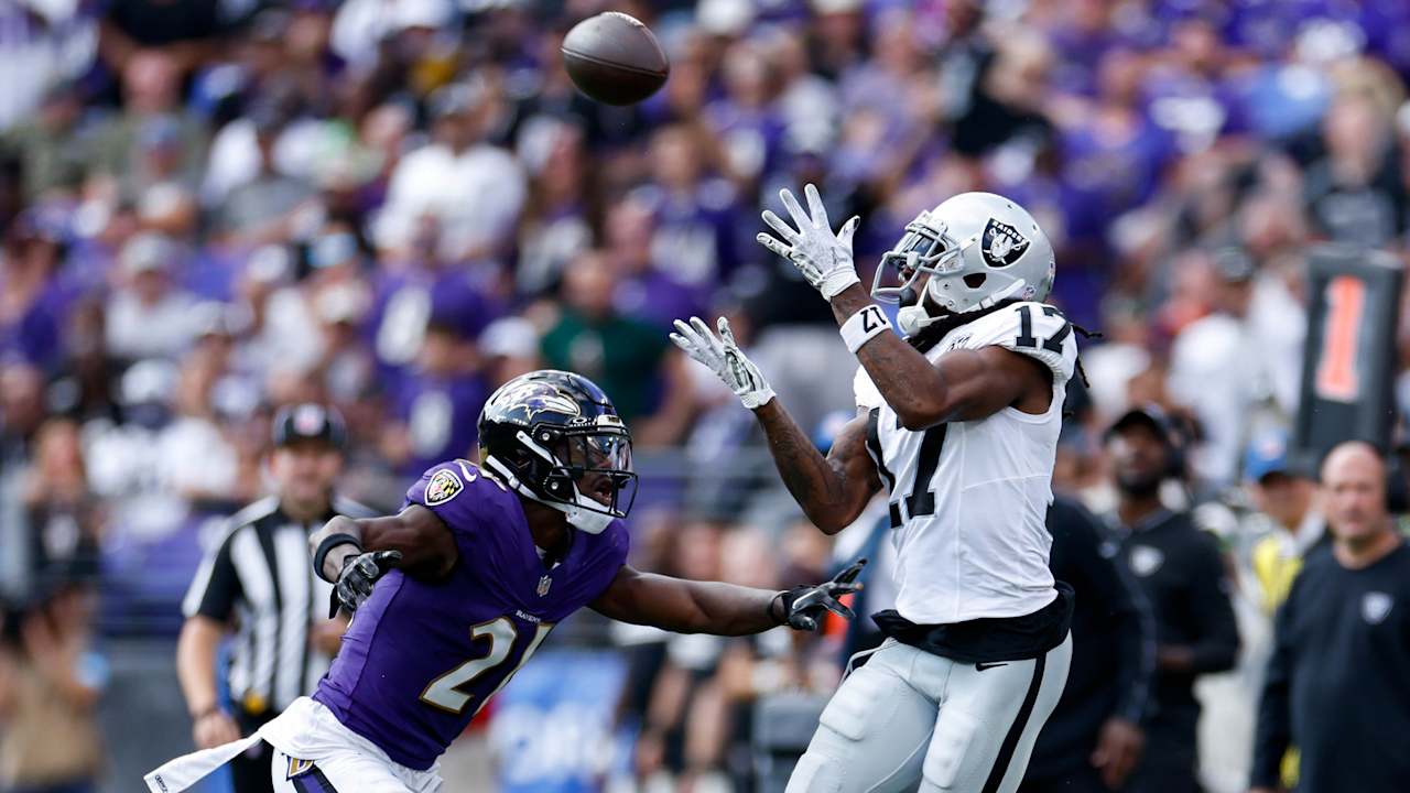Davante Adams top plays from 110-yard performance | Raiders 2024 Week 2 Highlights vs. Baltimore ...