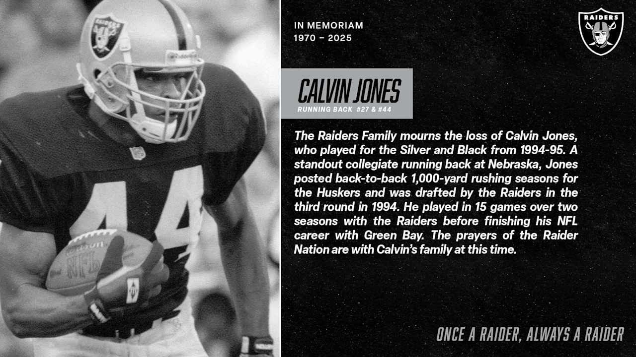 Raiders mourn the passing of Calvin Jones
