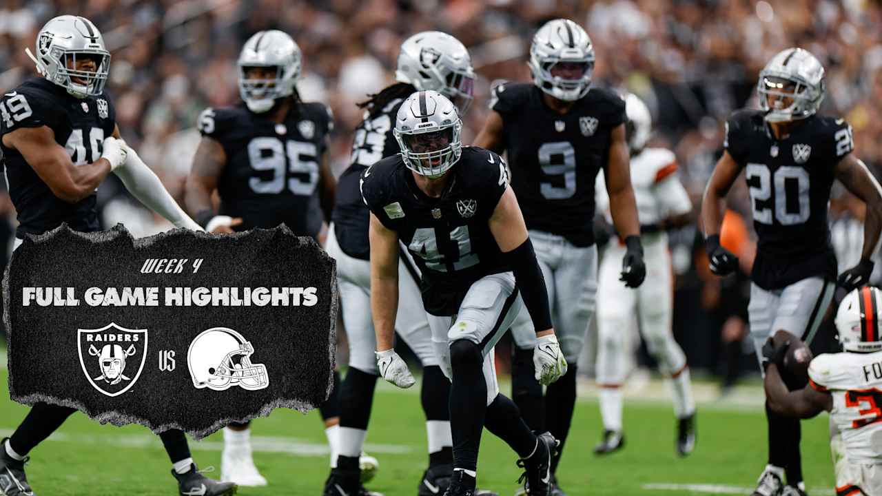Raiders 2024 Week 4 Highlights vs. Browns | Full game highlights from the Raiders' Week 4 ...