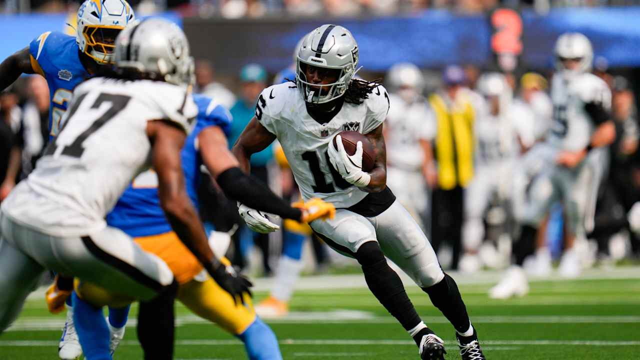 Raiders 2024 Week 1 Highlights vs. Chargers | Jakobi Meyers 33-yard reception