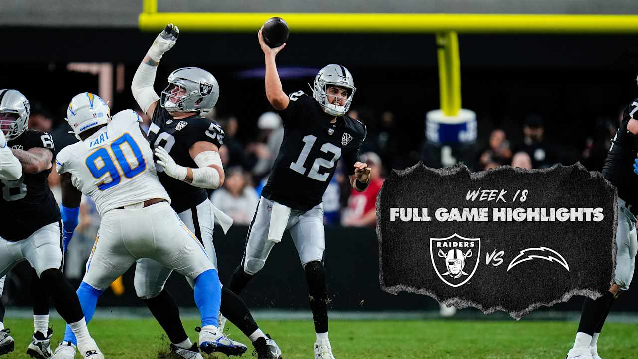 Raiders 2024 Week 18 Highlights vs. Los Angeles Chargers | Full game ...