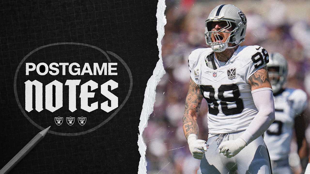 Postgame Notes: Week 2 at Baltimore Ravens