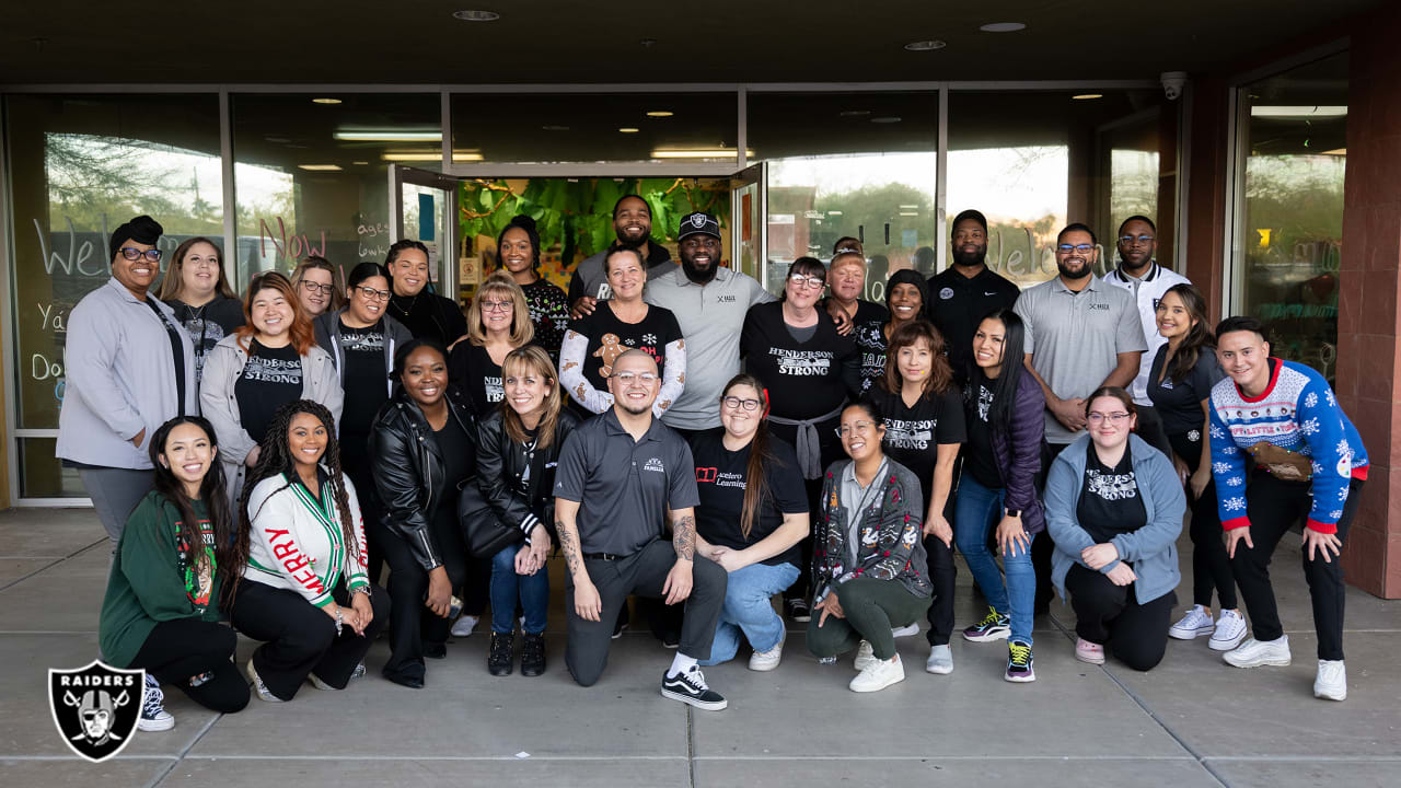 Photos: Raiders donate to Acelero Learning Center