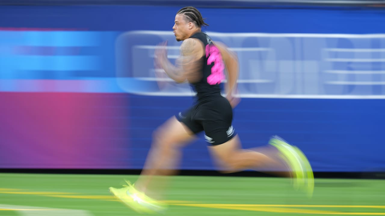Dalton Johnson runs 40-yard dash | 2026 NFL Draft
