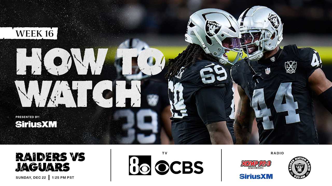 How to watch Las Vegas Raiders vs. Jacksonville Jaguars on December 22, 2024 | NFL Week 16