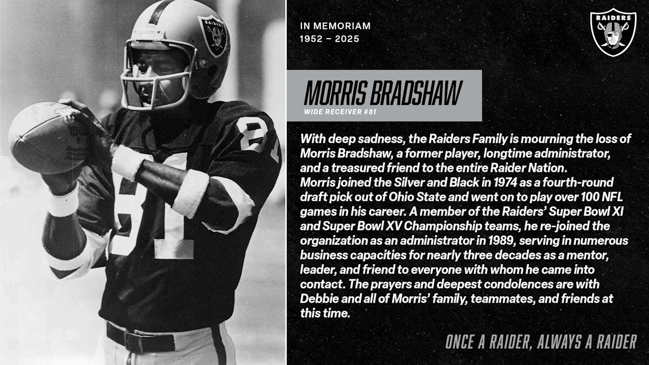 Raiders mourn the loss of Morris Bradshaw