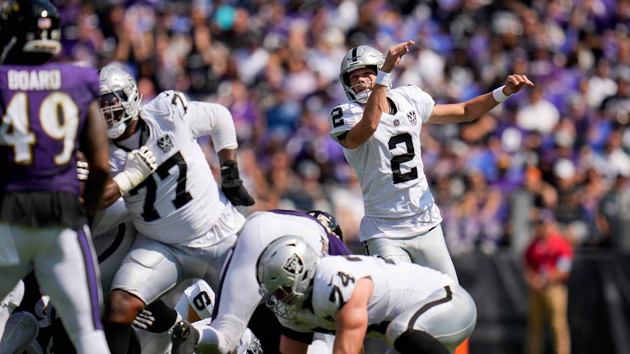 Raiders 2024 Week 2 Highlights vs. Ravens | Daniel Carlson drills 53-yard field goal