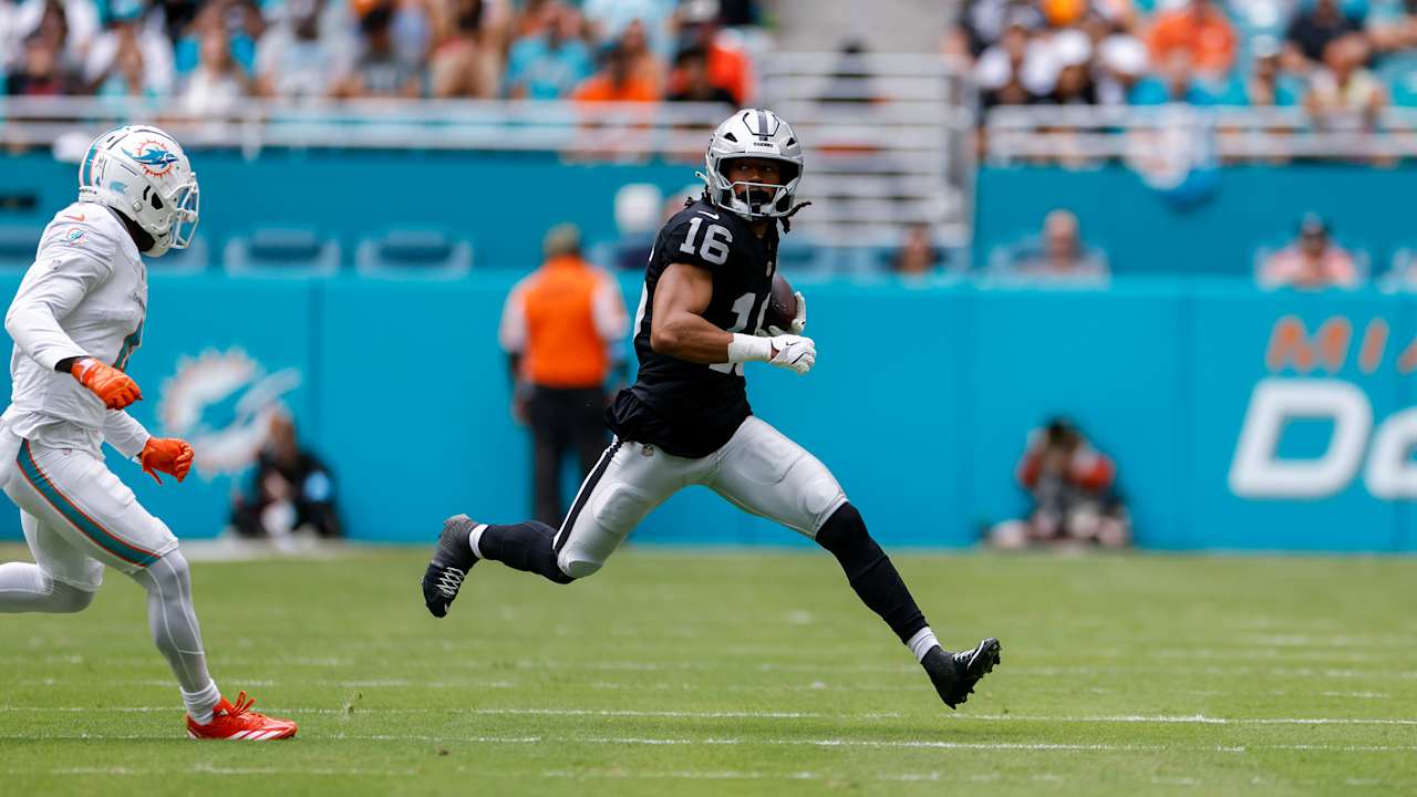 Raiders 2024 Week 11 Highlights vs. Miami Dolphins | Jakobi Meyers 20-yard gain