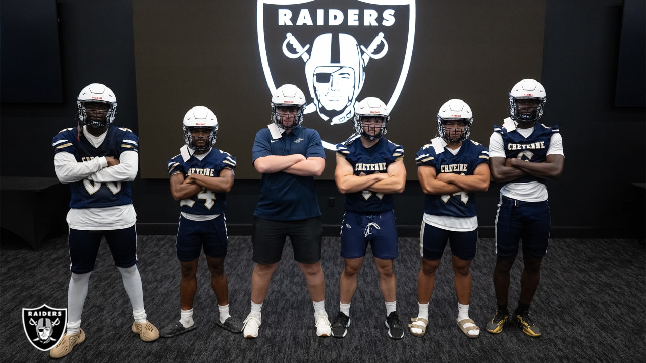 Photos: Raiders surprise Cheyenne High School’s football and flag ...