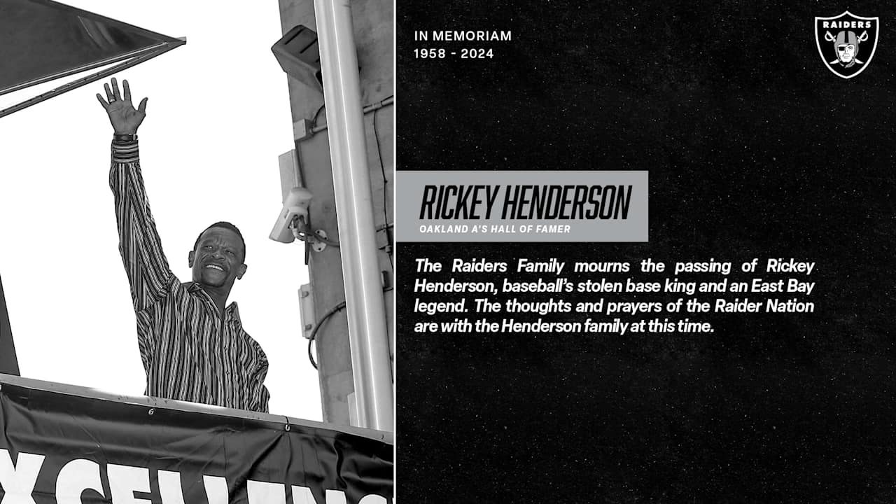 Raiders mourn the passing of Rickey Henderson