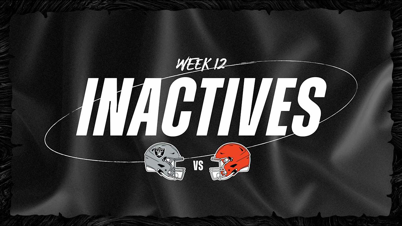 Las Vegas Raiders Week 12 Inactives vs. Cleveland Browns