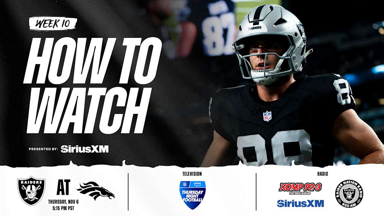 How to watch Las Vegas Raiders at Denver Broncos on November 6, 2025 ...